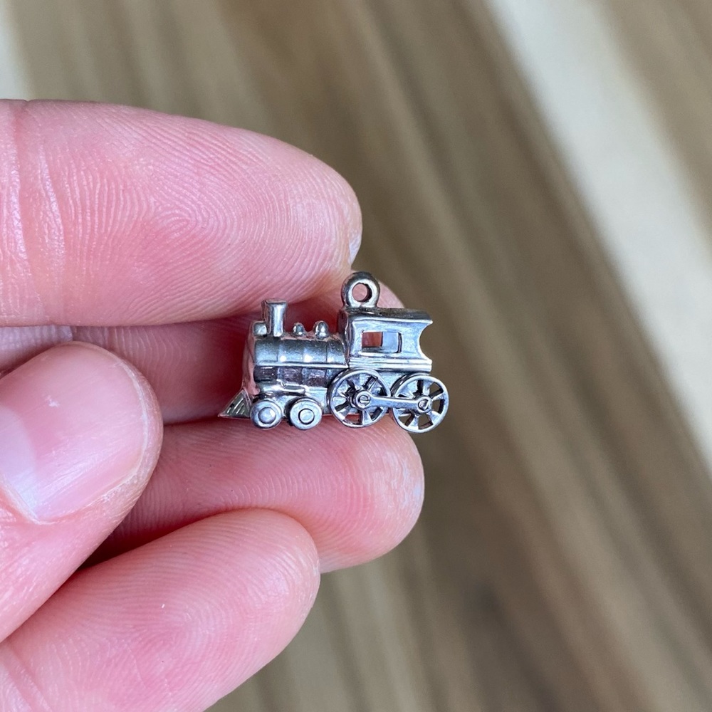 Rare Vintage Tiny Train Jewelry Charm - Gem